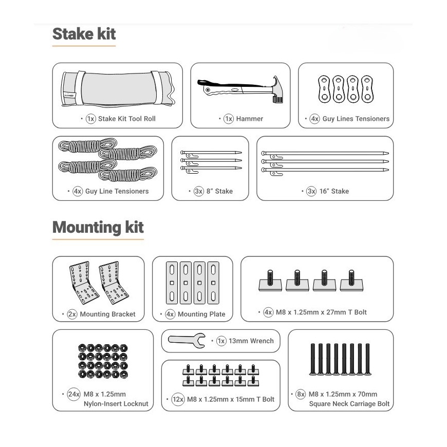 2 M Swisskings Batwing Carbon Awning 270 degree opening (left version ...